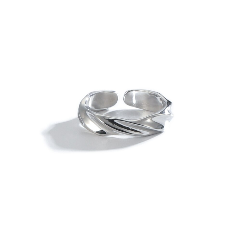 Coconal Silver Color Women White Gold Mobius Rings... – Grandado
