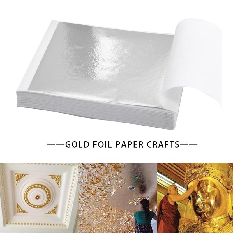 100 Sheets Practical K Pure Shiny Gold Leaf for Gi... – Grandado
