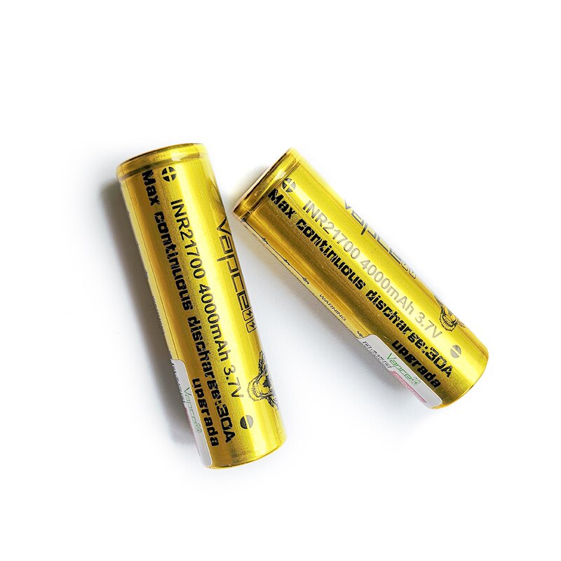 Vapcell li ion battery with flaw 21700 4000mah 30A... – Grandado