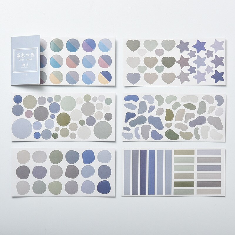 6 pcs/set Korean Colorful Mood Ins Style Stickers ... – Grandado