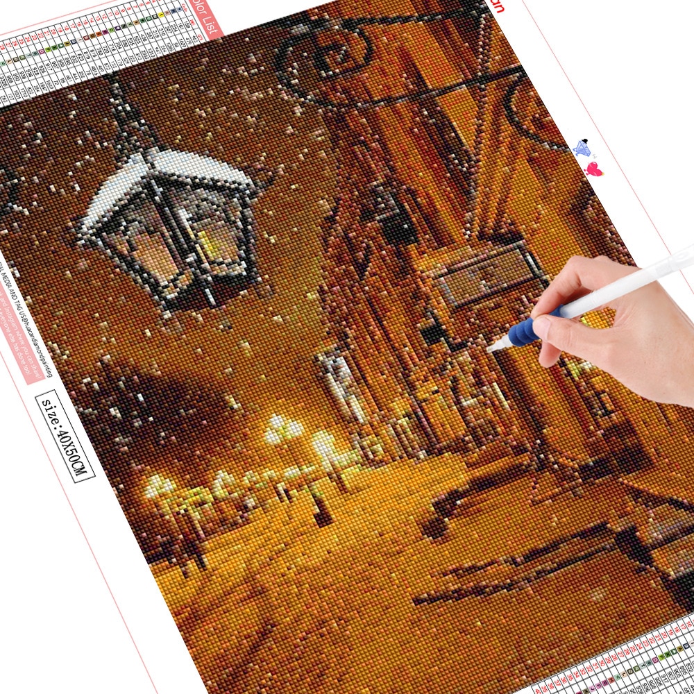 Huacan diamant maleri vinter diamant broderi lands... – Grandado