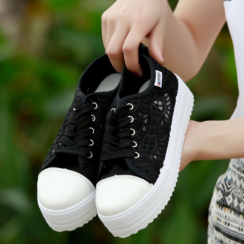 Small White Hollow Shoe For Ladies Walking Shoes W... – Grandado
