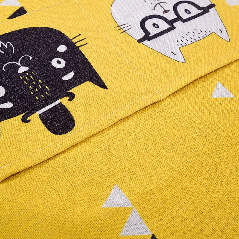 Kawaii Cartoon Cat Animal Dual-Purpose Linen Dust ... – Grandado