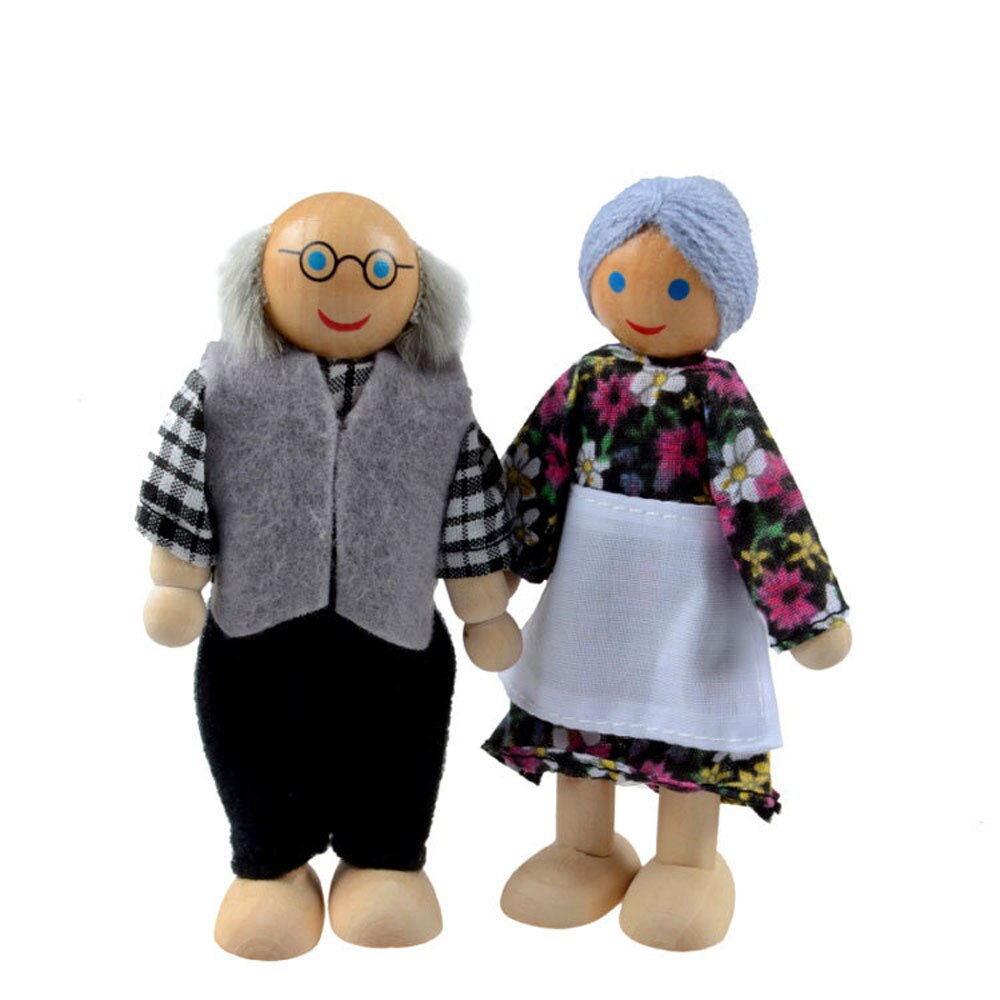 Happy Dollhouse Family Dolls Small Wooden Toy Set ... – Vicedeal