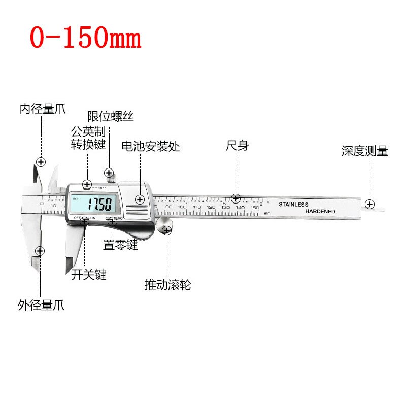 High-precision 0.01 mm technical stainless steel E... – Grandado