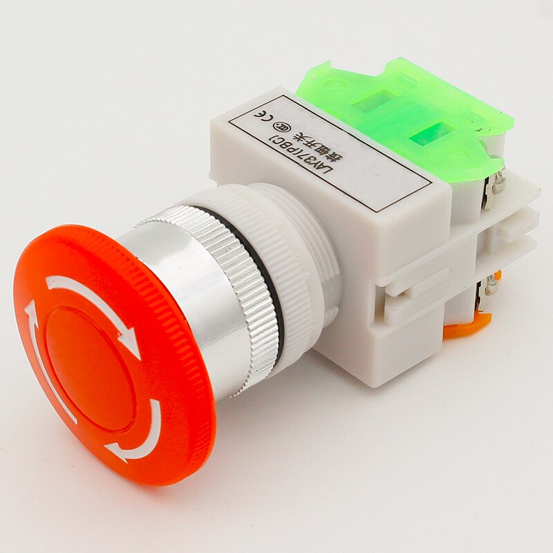 LHLL- Red Mushroom Cap 1NO 1NC DPST Emergency Stop... – Grandado