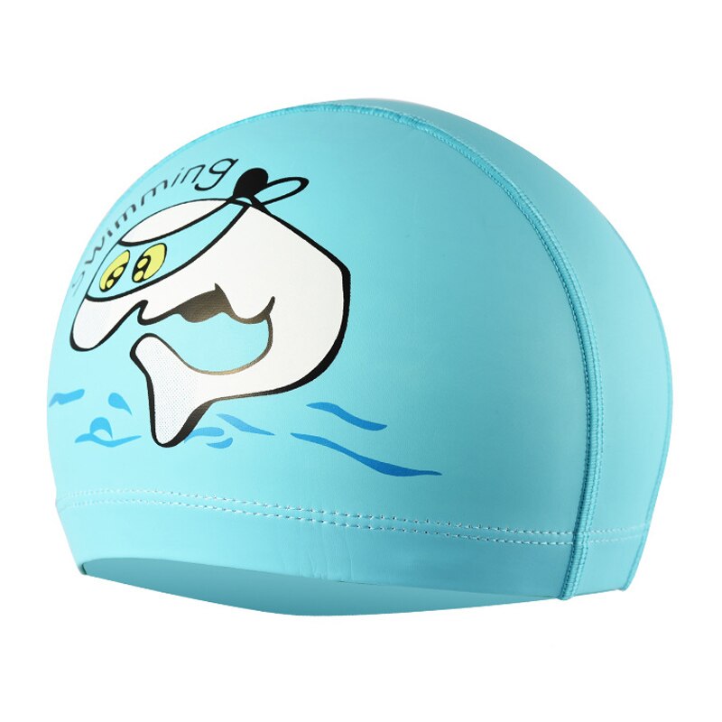 Cartoon Swimming Cap Boys Girls Kids PU Waterproof... – Vicedeal