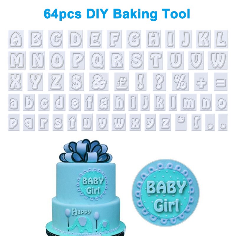 64pcs/set Plastic Cookies Fondant Cutter Alphabet ... – Vicedeal