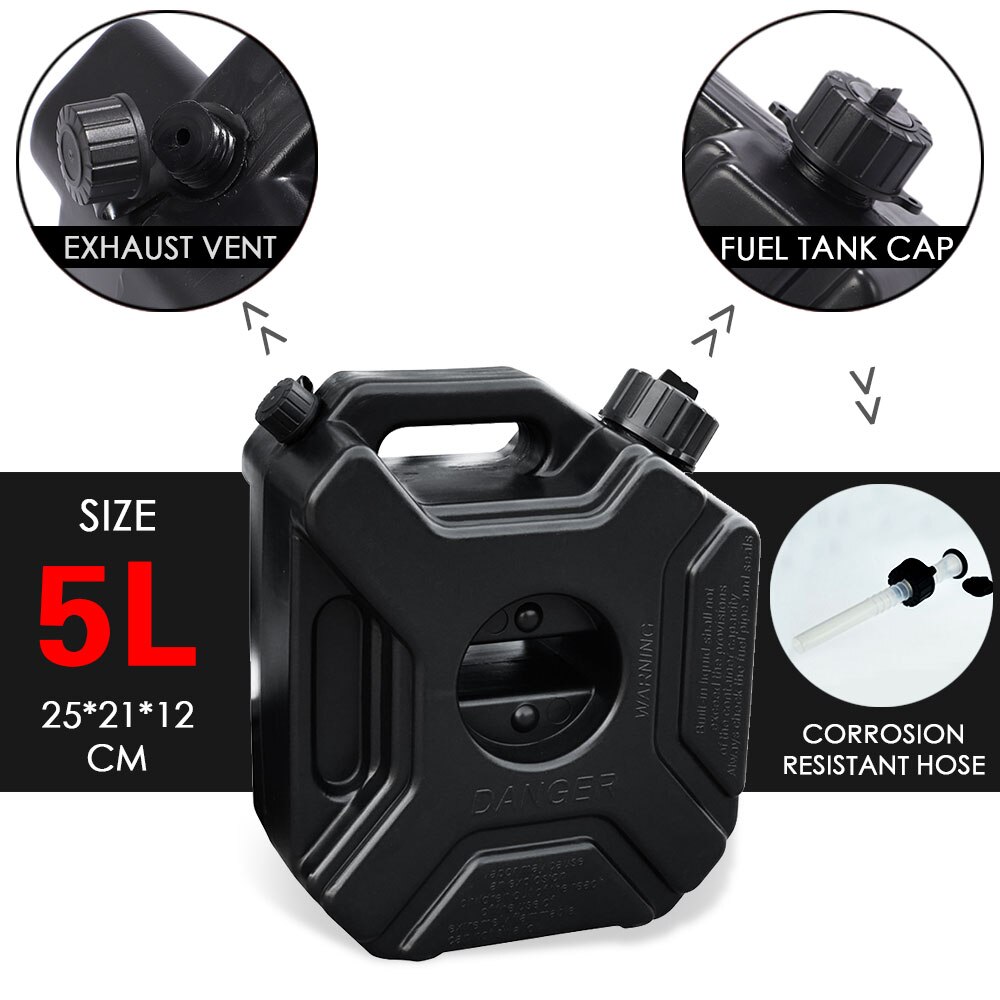 Red Black 5L Fuel Tank Petrol Cans Barrels Can Gas... – Grandado