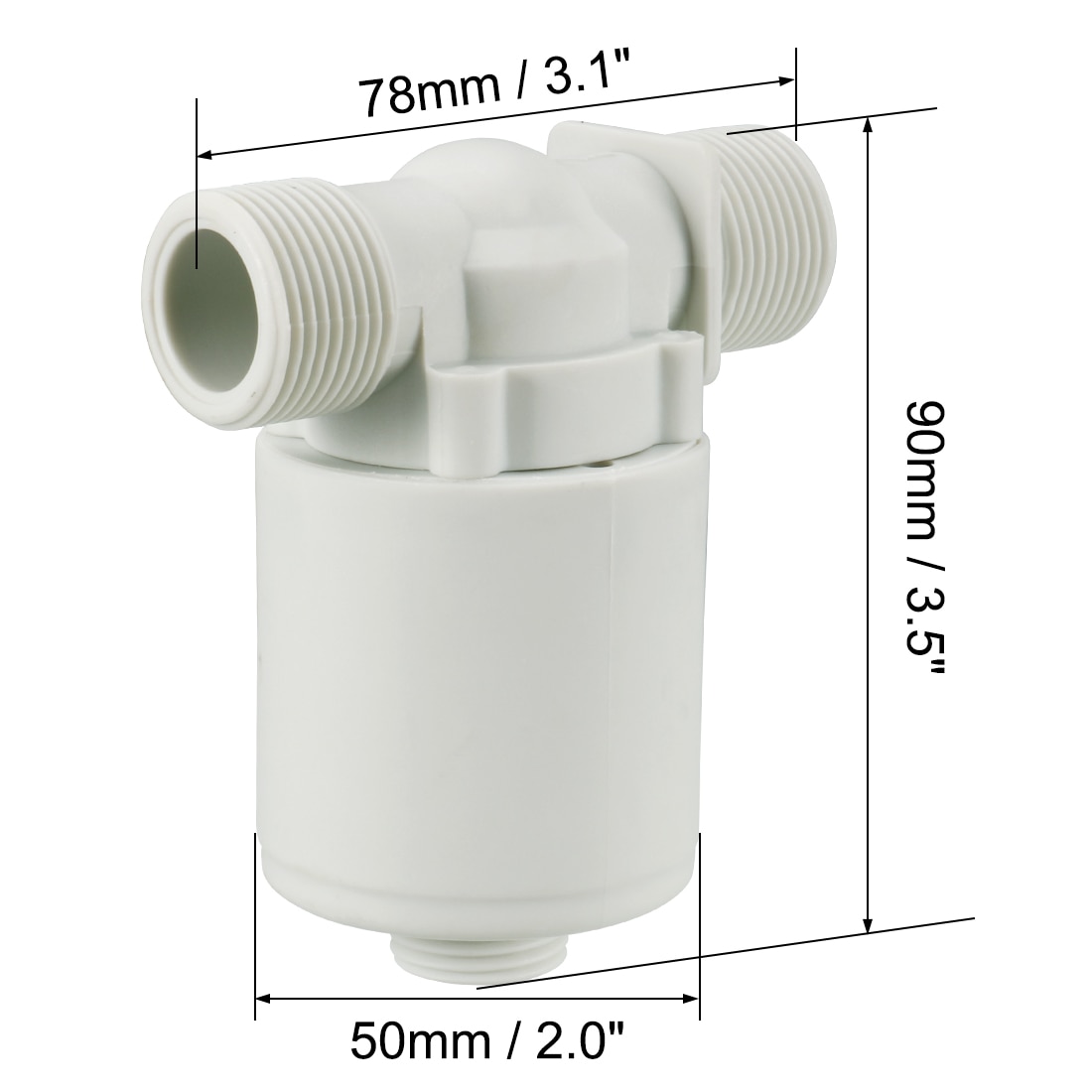 Uxcell flyder kugleventil g3/4 gevind plast vandr... – Grandado
