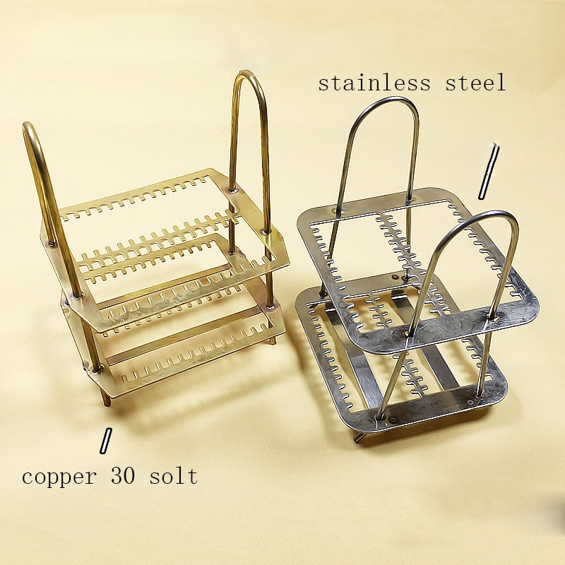 1pc 26/30 solt Stainless Steel /copper Staining Rack For Microscope ...