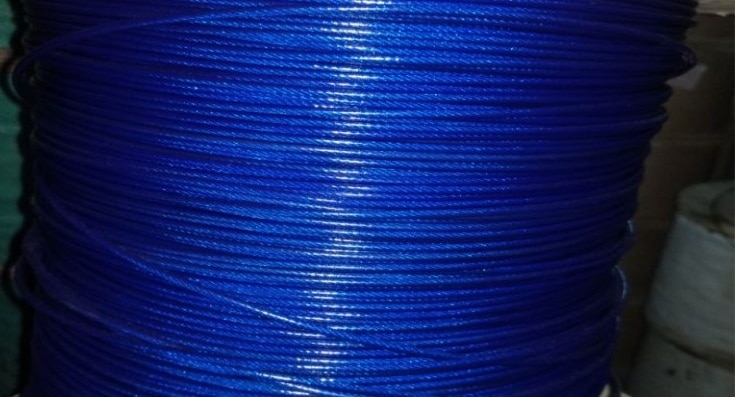 4MM, 30M blue PVC coated steel wire rope clothesli... – Vicedeal