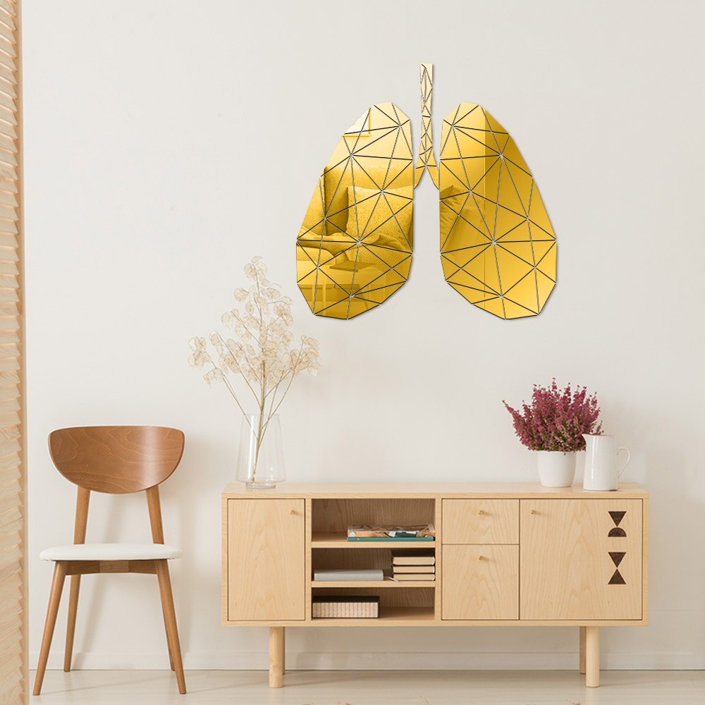 Lung Anatomy Acrylic Mirror Wall Art Sticker Alveo... – Grandado
