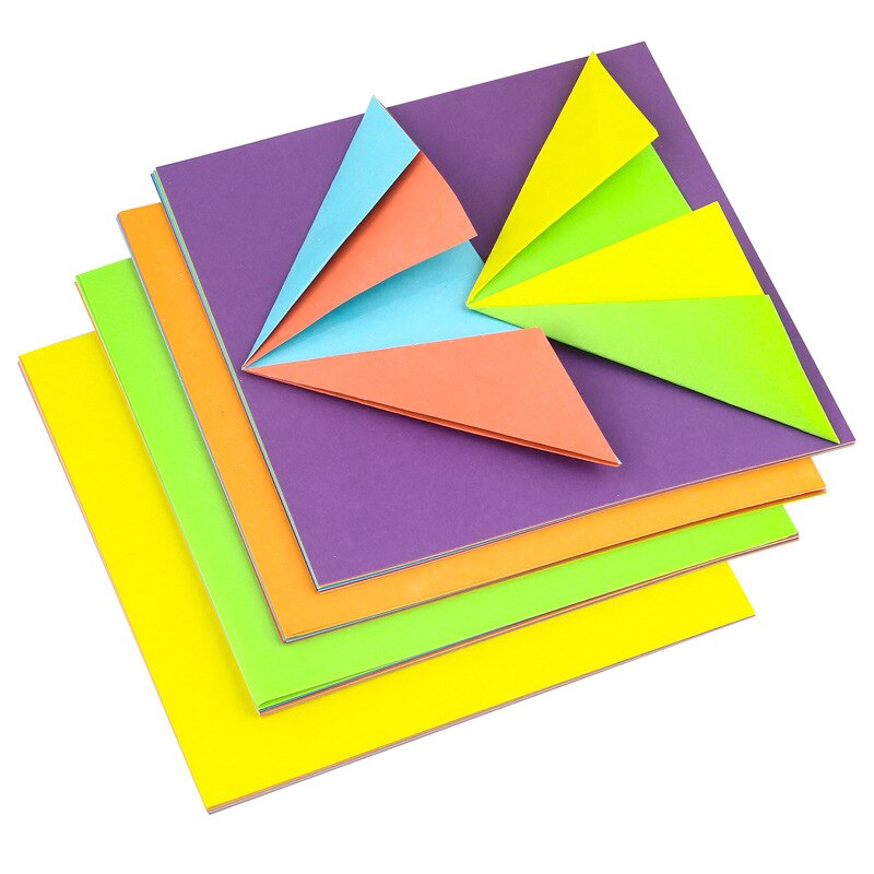 15 x 15cm firkantet origami papir dobbeltfarvet si... – Vicedeal