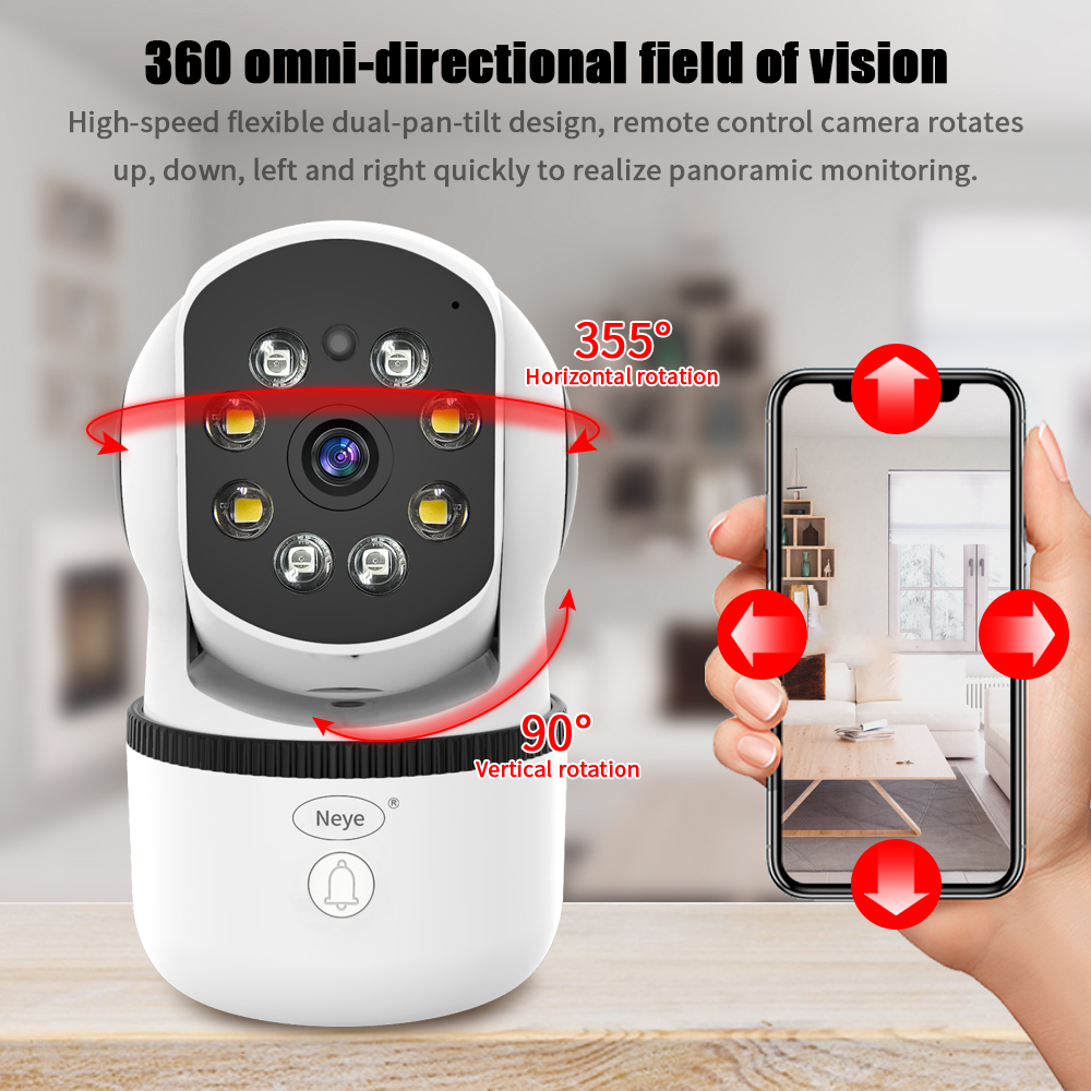 Neye3c 8MP 4K WiFi Security Camera Home Indoor Bab... – Grandado