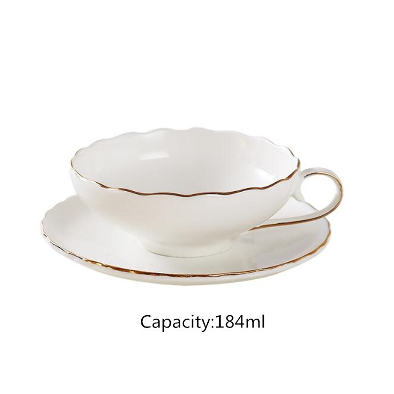 British Gilt Edge Bone china Coffee Cup and Saucer... – Grandado