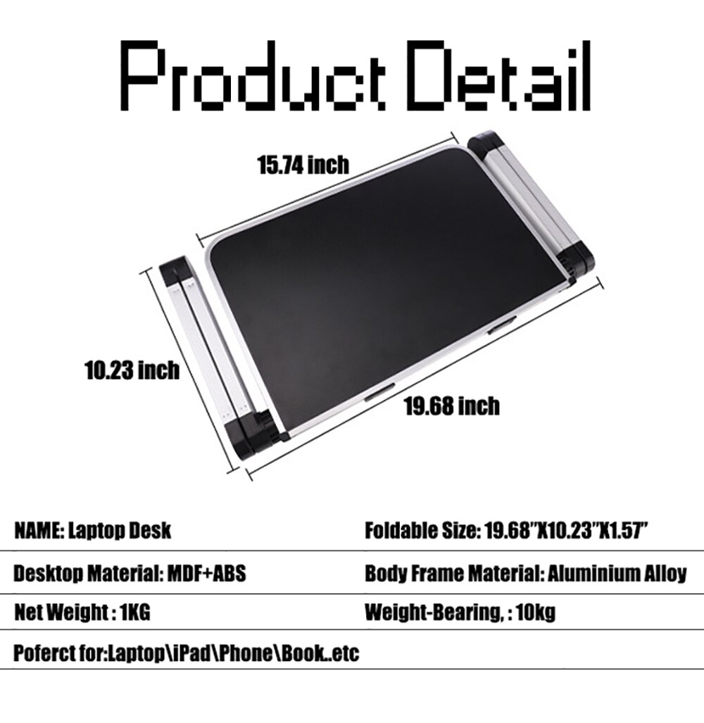 iHopeNu Adjustable Aluminum Laptop Desk Ergonomic ... – Grandado