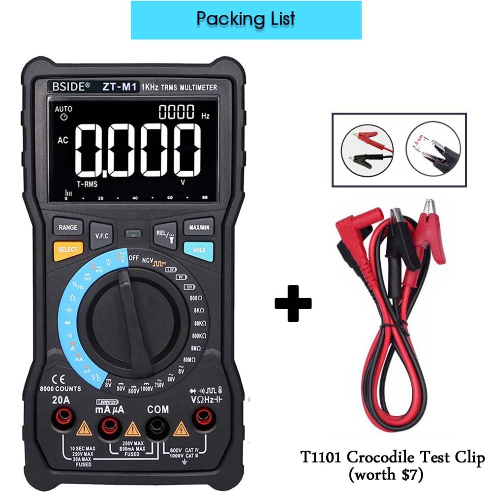 BSIDE Digital Multimeter Profesional True RMS 8000... – Vicedeal