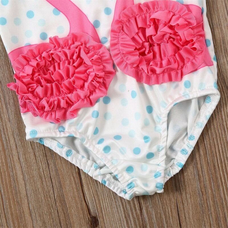 Toddler Baby Kids Girls Tutu Swan Print Swimsuit Swimwear Ruffle ...