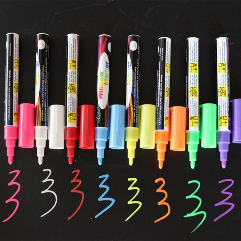 8 Pcs/Set Writing Highlighter Fluorescent LED Liqu... – Grandado