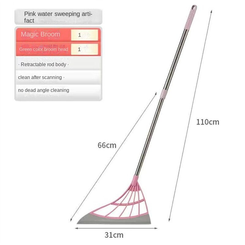 Rubber Broom Hand Push Sweeper Magic Broom Floor W... – Grandado