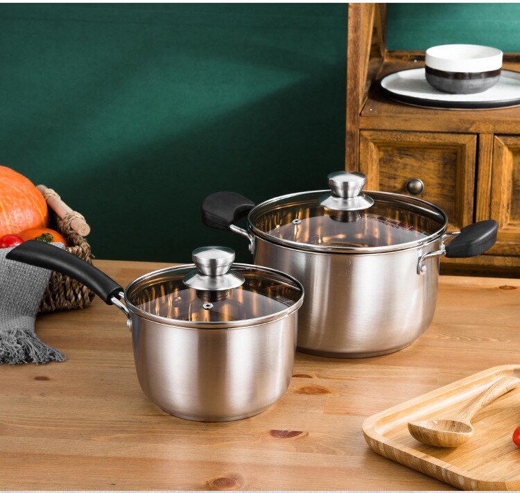 Olla de leche gruesa de acero inoxidable 304, olla... – Grandado