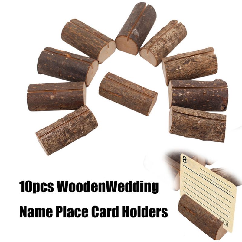10pcs Wooden Stump Shape Wedding Party Reception S... – Grandado