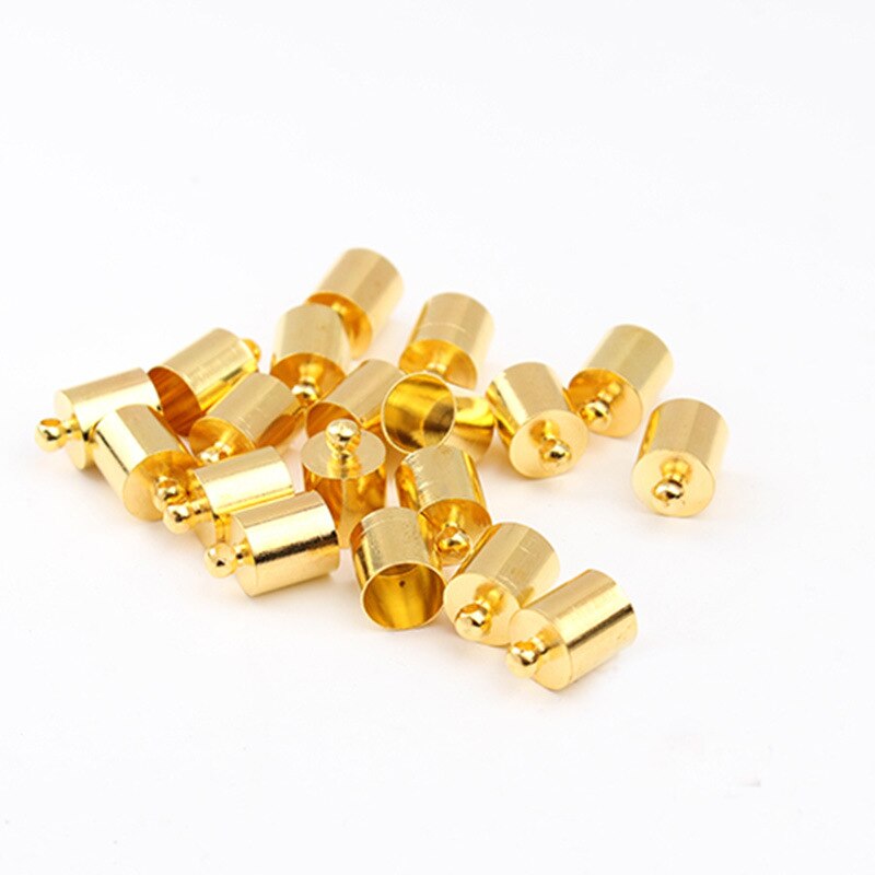 Metal Leather cord Gold Tassel cap Jewelry Finding... – Grandado