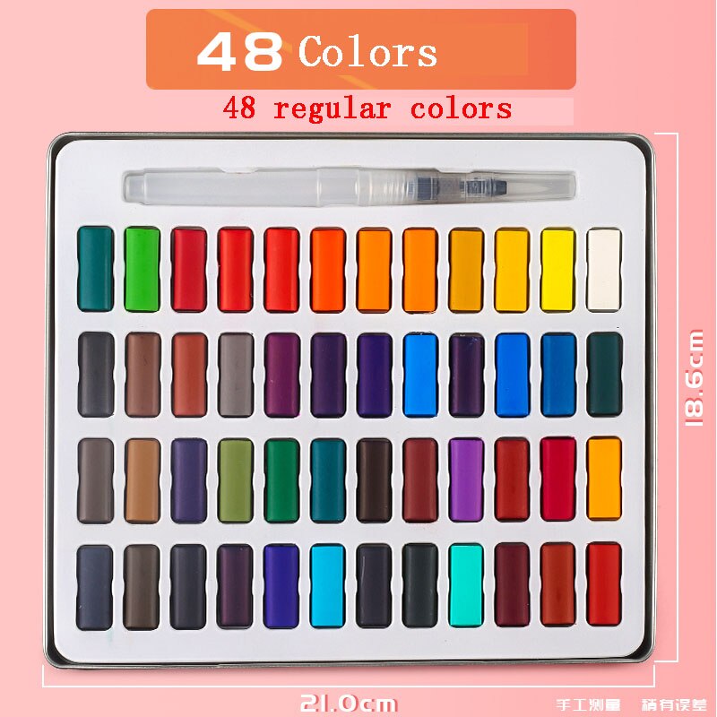 48/72/90Colors Solid Watercolor Paint Set Portable... – Vicedeal