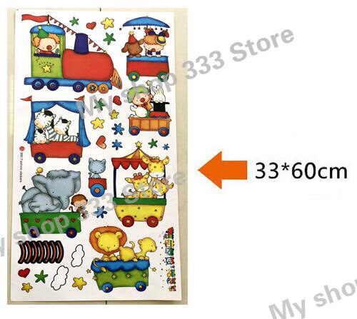 Cute Animal Train Wall Stickers Decal Vinyl Art Ki... – Grandado