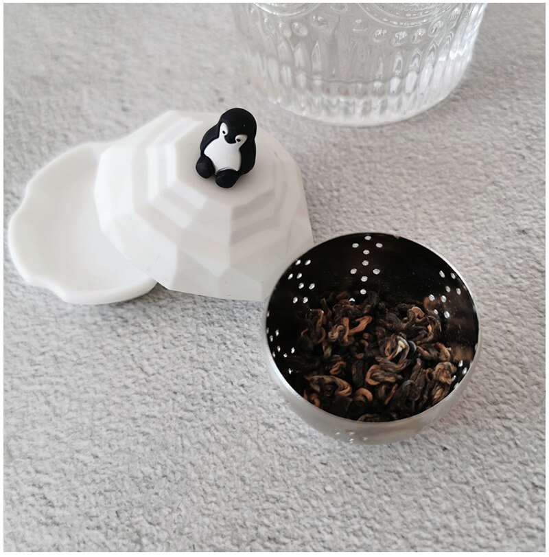 Stainless Steel Tea Strainer Lovely Floating Pengu... – Grandado