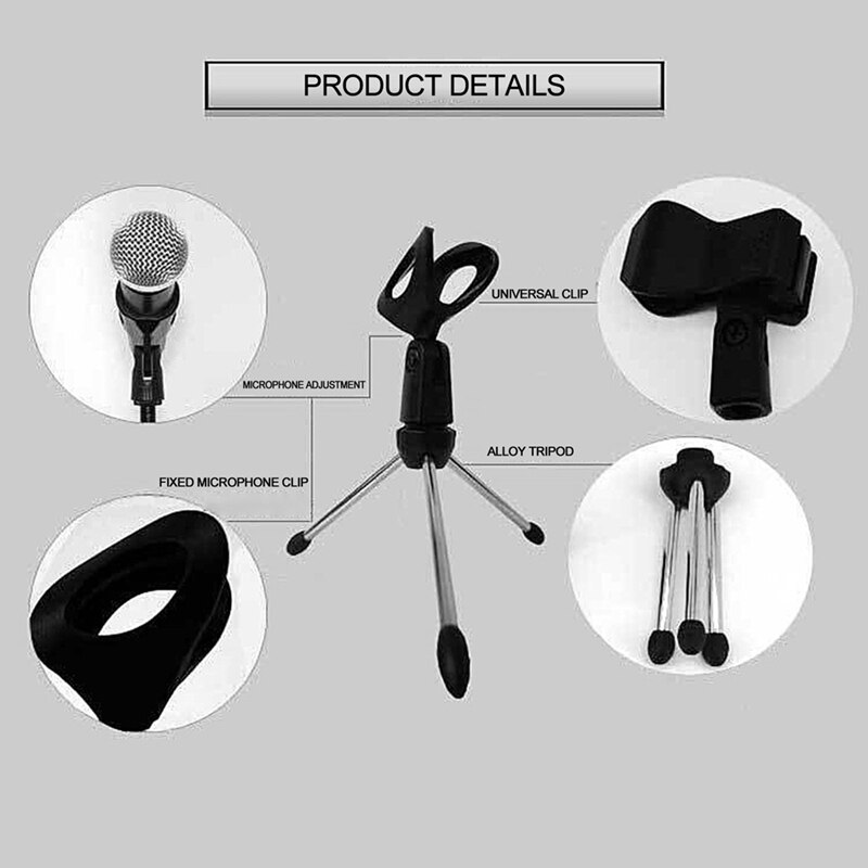 Mic Stand Bracket Desktop Adjustable Microphones T... – Vicedeal