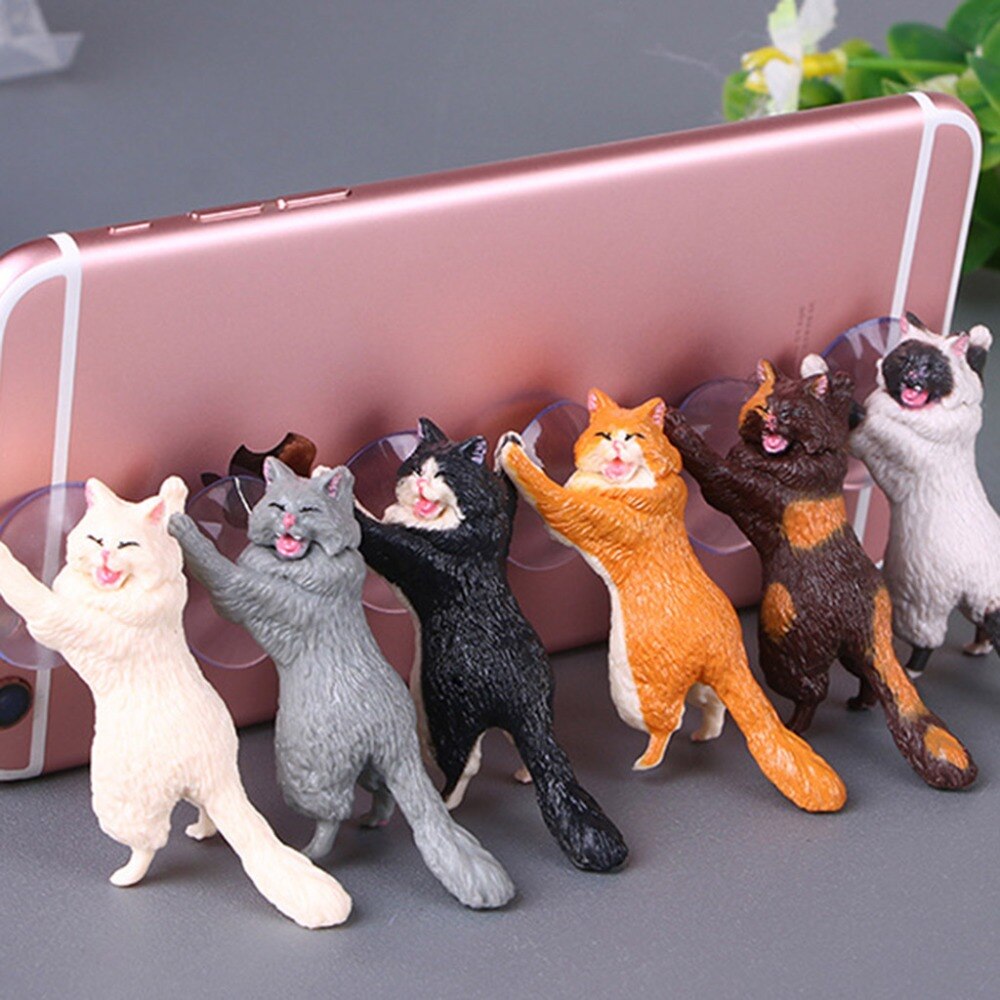 COOL Mr Cat Mobile Phone Holder Stand Sucker Table... – Grandado