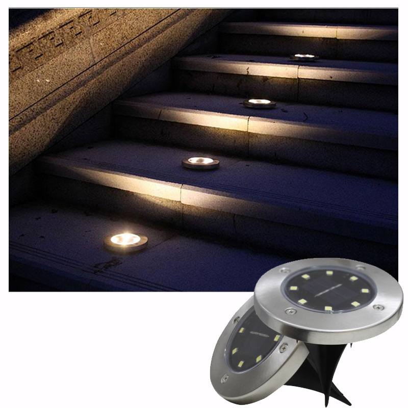 8 LED Solar Licht Outdoor Boden Pfad Garten deck b... – Grandado