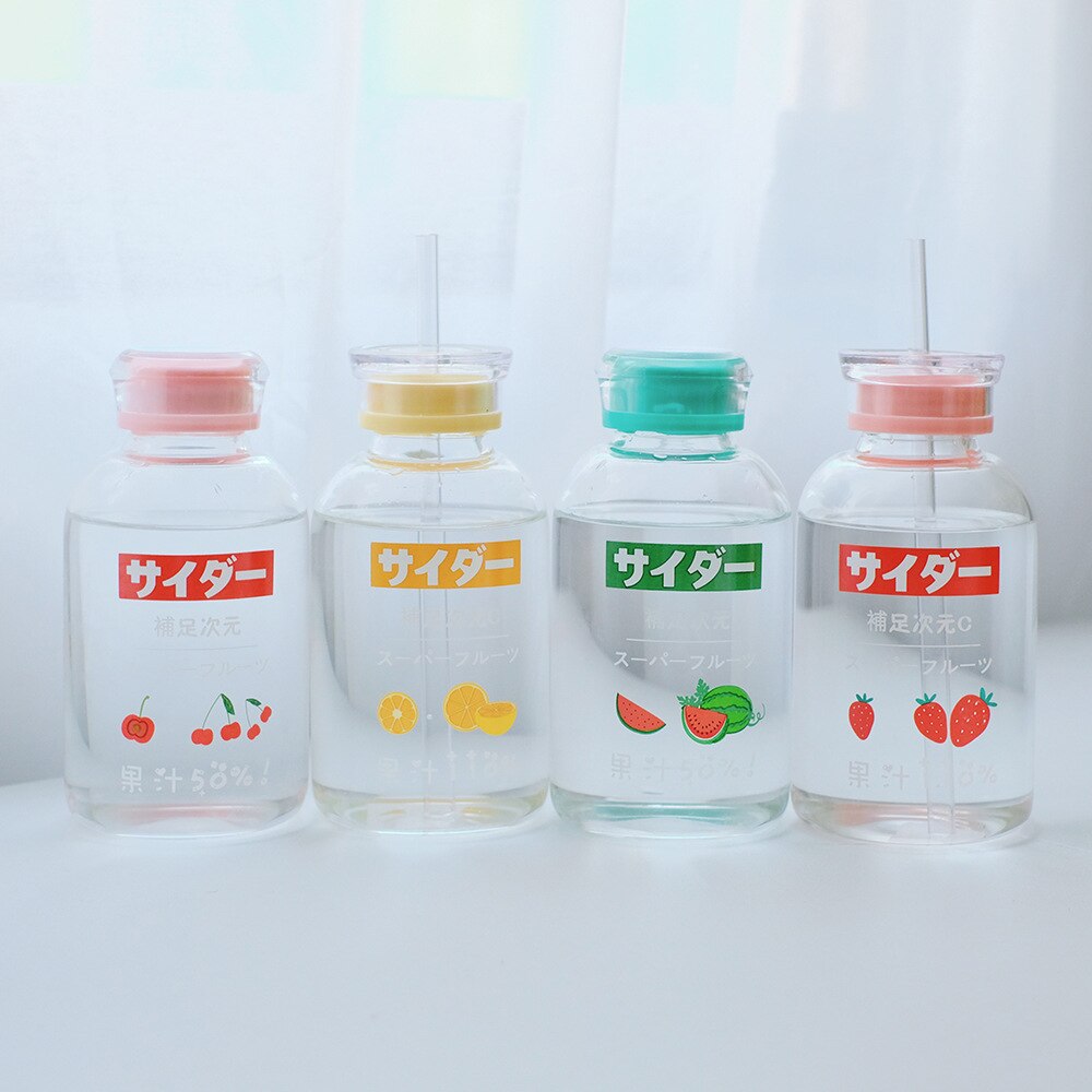 450Ml Siliconen Glazen Flessen Kawaii Water Fles M... – Grandado