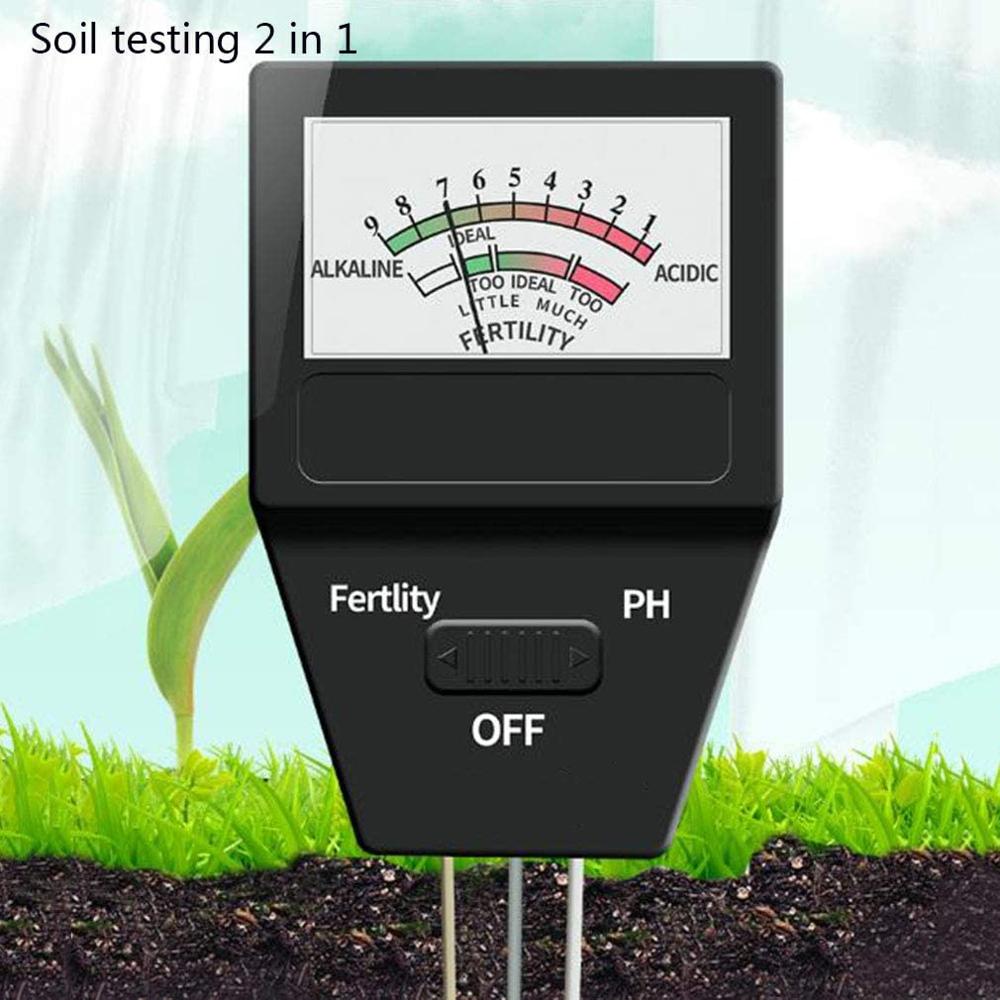 2 in 1 Analog Meter Soil pH Meter & Fertility Test... – Grandado