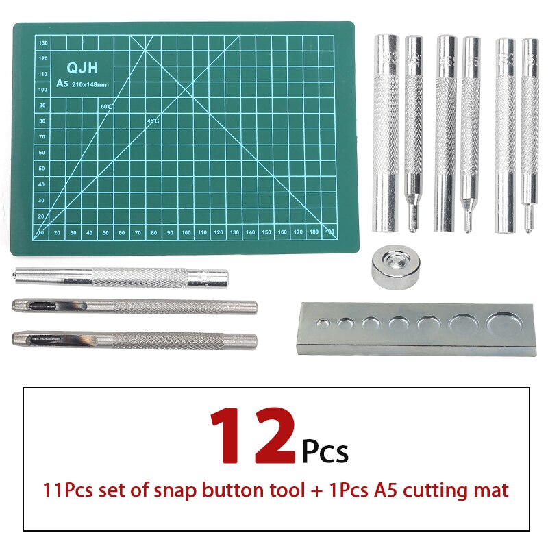 11 Pcs/Set Metal Mold Punch Button Rivet Button Ho... – Grandado