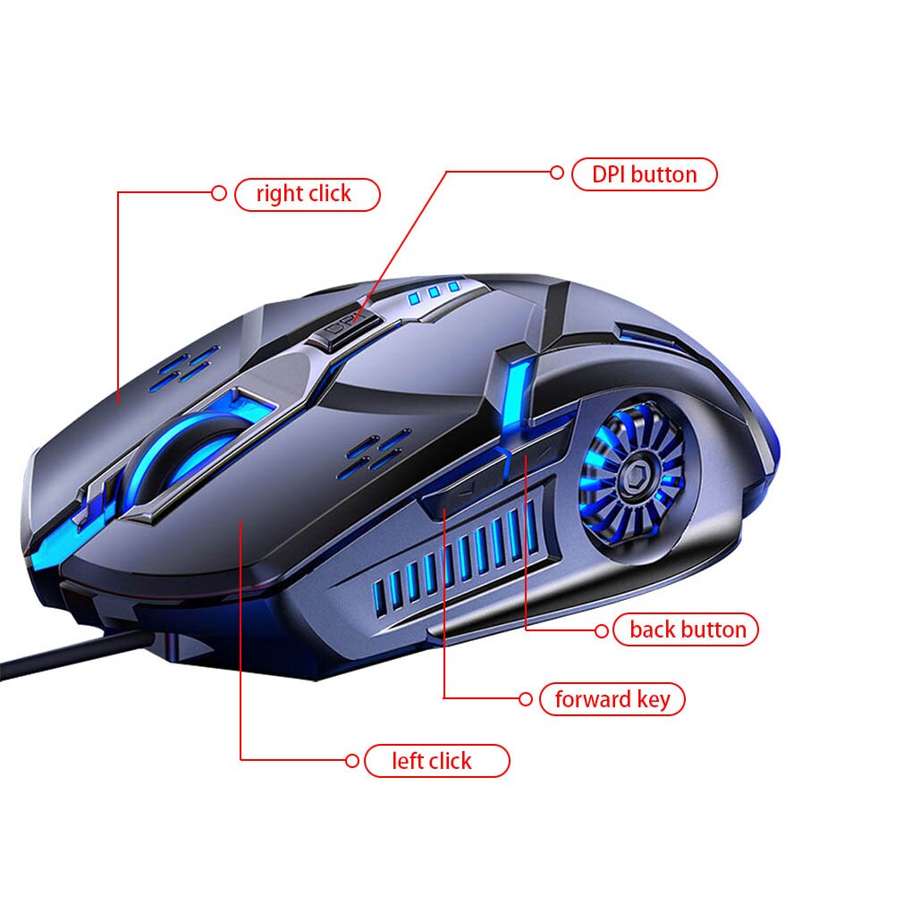 7 Color Backlight Machinery Gaming Mouse Cable Com... – Vicedeal