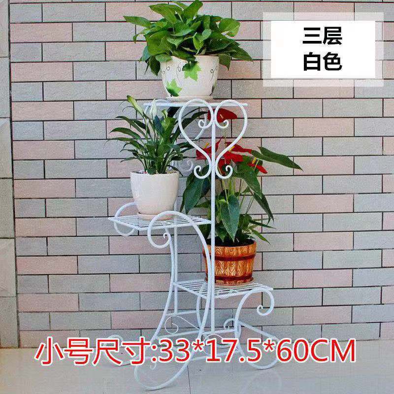 Iron Flower Shelf Balcony Flower Pot Shelf Multi-l... – Grandado