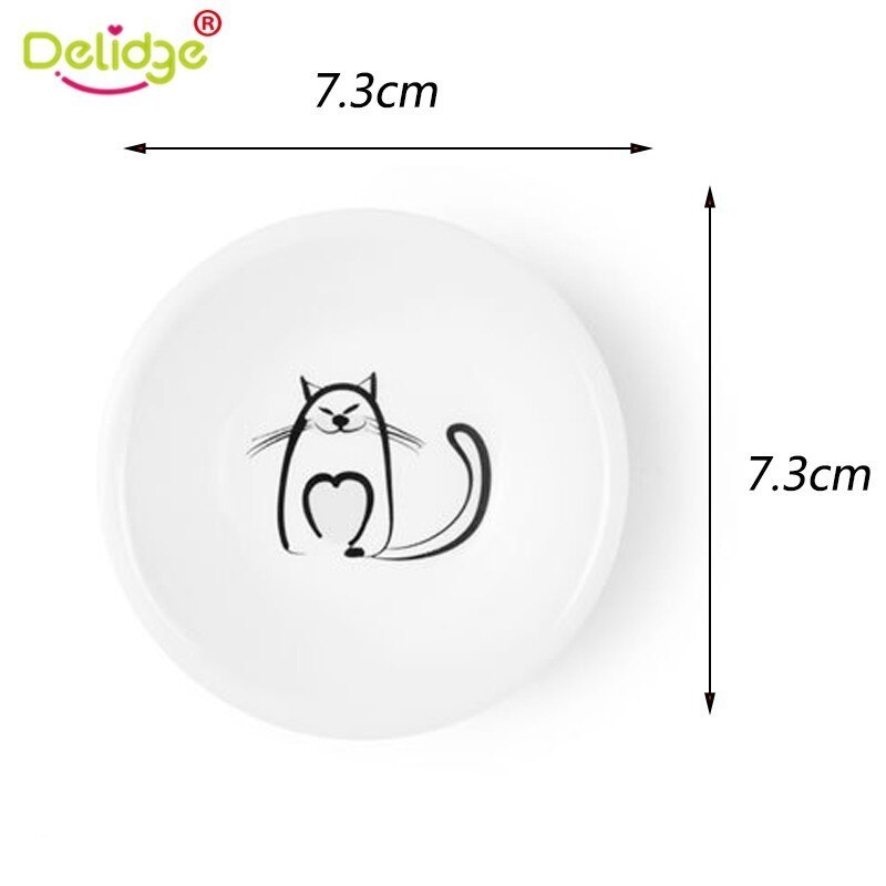 Delidge 6 stk søt katt keramisk tallerken pigmente... – Grandado