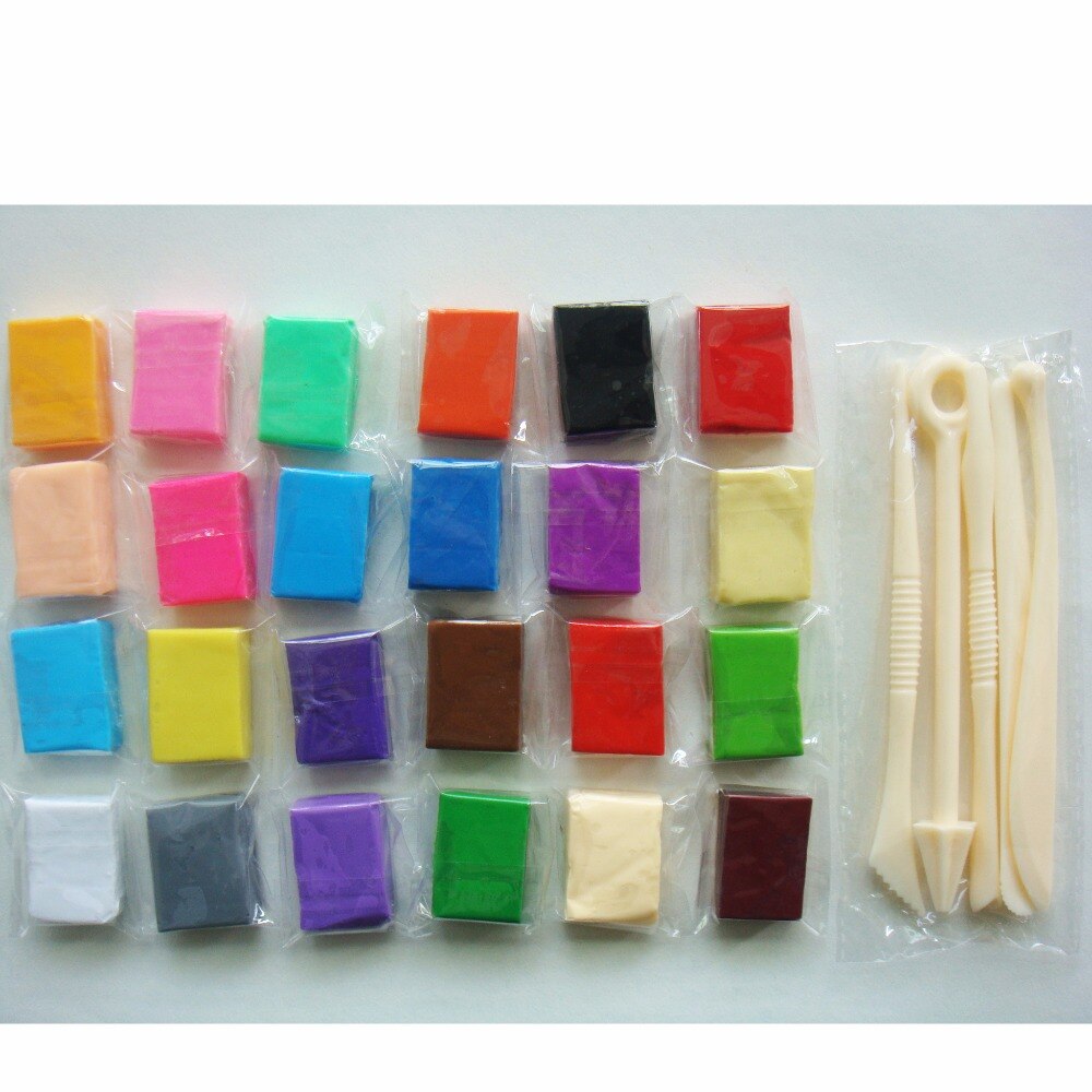 Oven-bake Clay Polymer clay Figuline 24pcs block+T... – Grandado