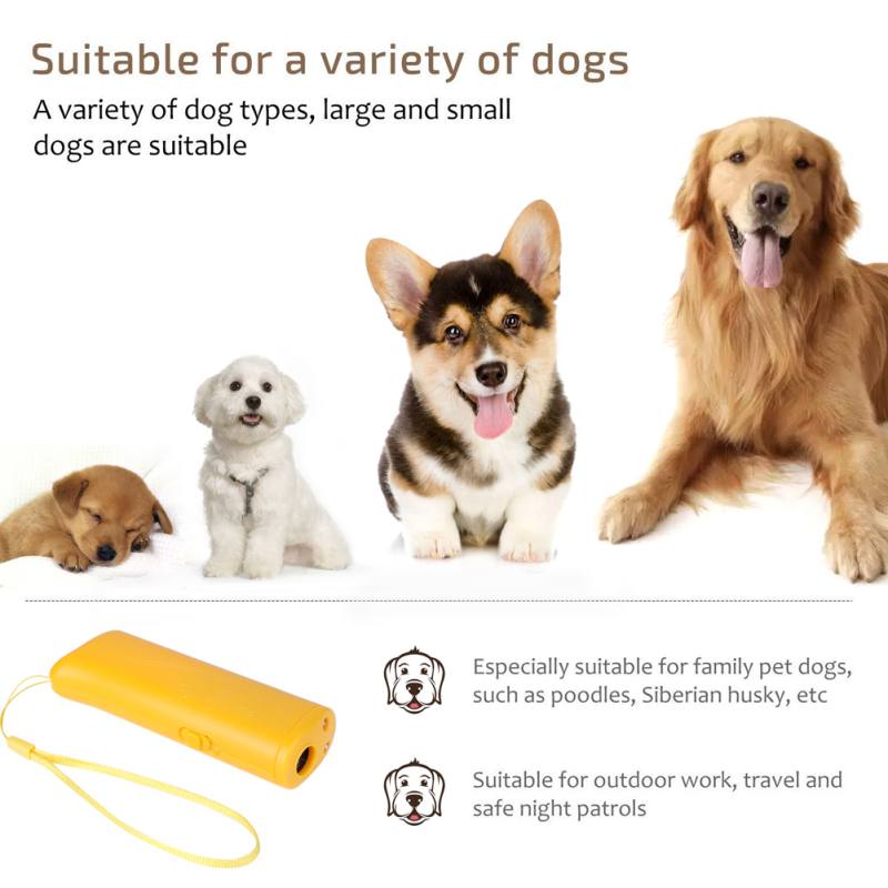 Ultrasonic Dog Repeller Trainer Device With LED Li... – Grandado