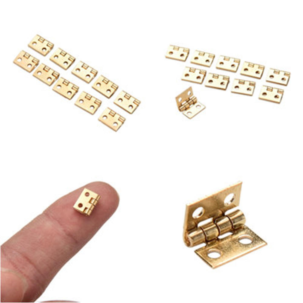 20pcs Tiny golden Mini Small Metal Hinge For 1/12 ... – Grandado