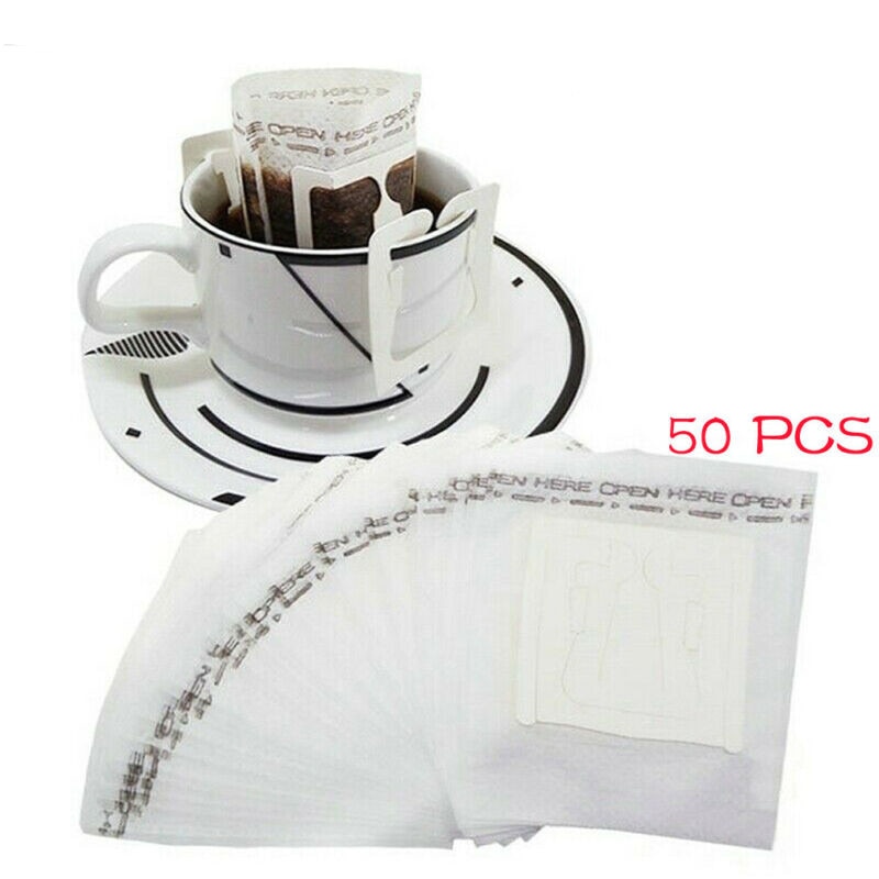 50 Pcs Portable Drip Coffee Powder Paper Filters H... – Grandado