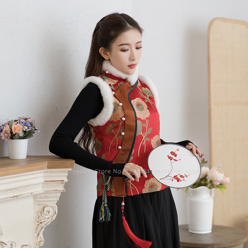 Chinese Traditional Retro Clothing Women Vintage V... – Vicedeal