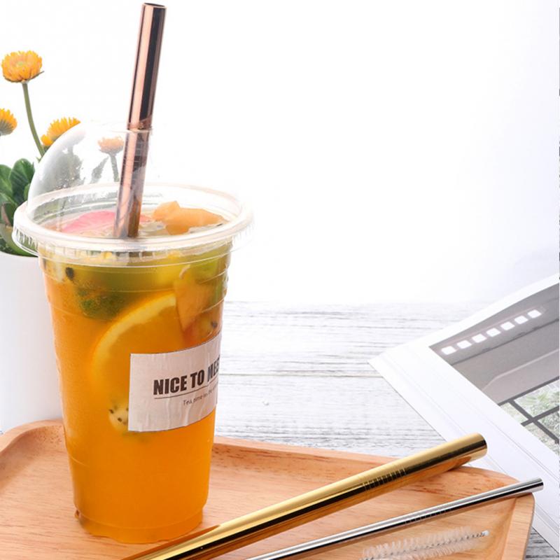 Long Reusable Stainless Steel Drinking Straws Meta... – Vicedeal