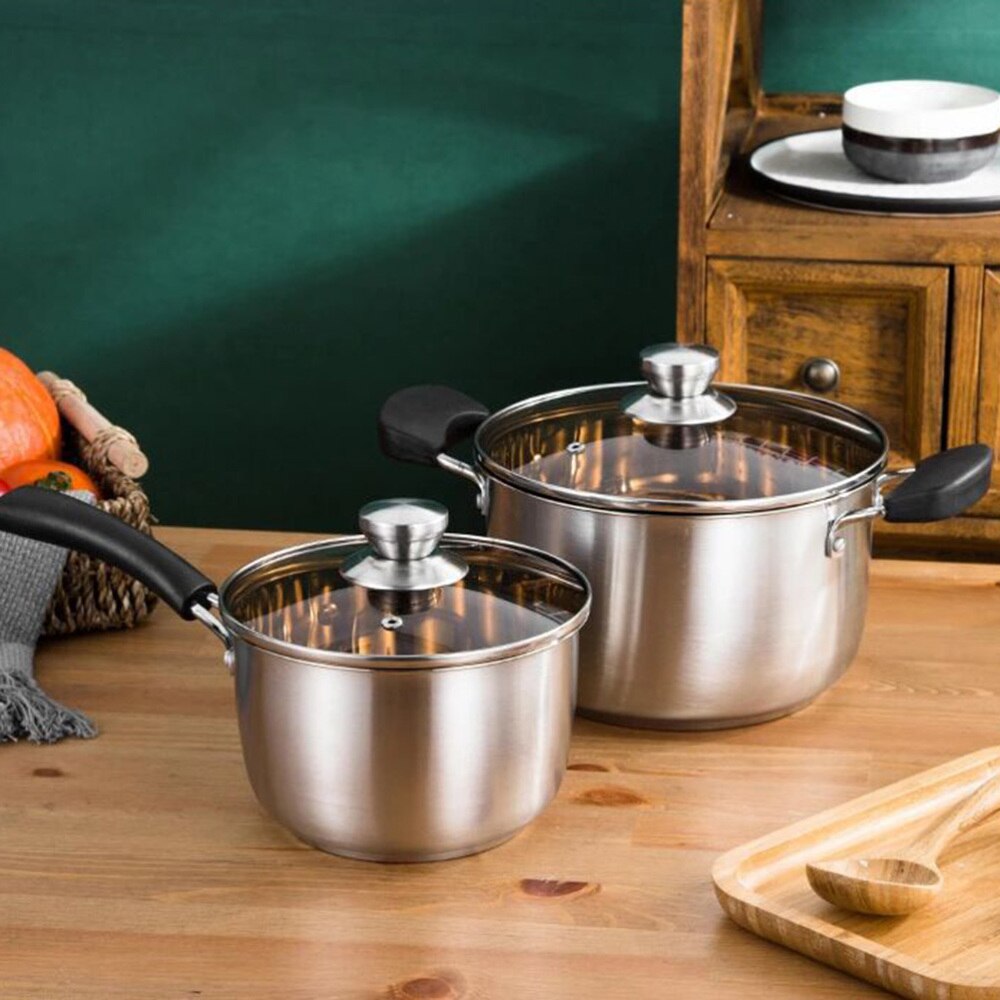 1 pc Soup Pot with Lid Double Handles Kitchen Thic... – Grandado