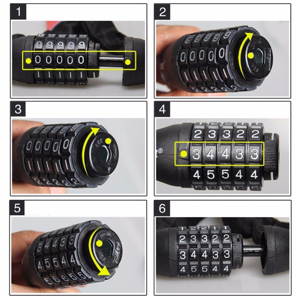 5 Cijferige Wachtwoord Fiets Lock Beveiliging Anti... – Grandado