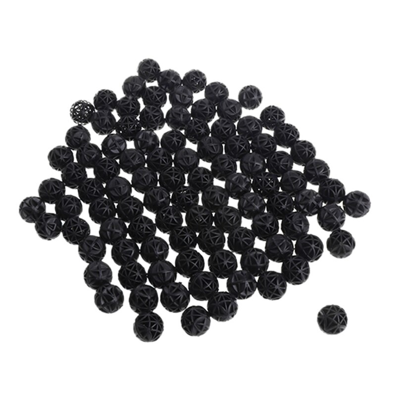 100 Pcs 16mm Aquarium Bio Balls Filter Media Wet D... – Grandado