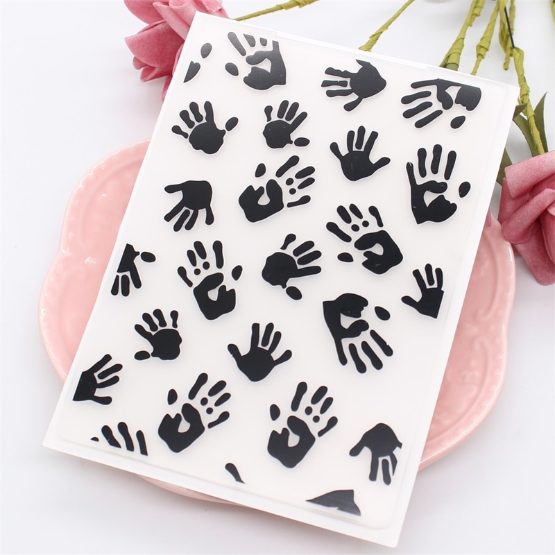 YPP CRAFT Handprint Plastic Embossing Folders for ... – Grandado